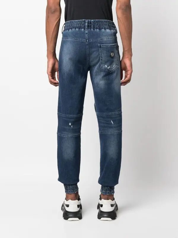 Philipp Plein Mid-rise Tapered-leg Jeans