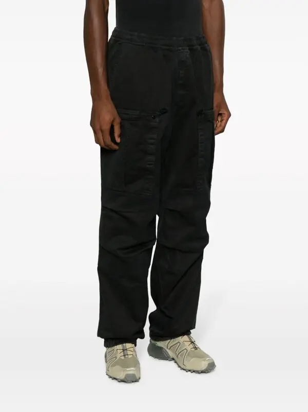 Stone Island Cotton Cargo Trousers - Black
