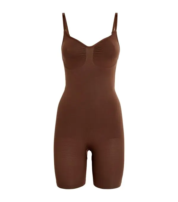 SKIMS Seamless Sculpt Mid-thigh Bodysuit - Brown