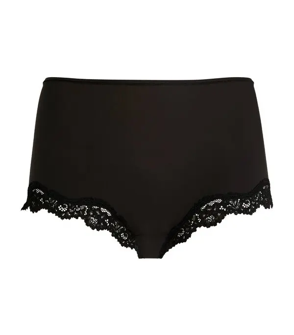 SKIMS Fits Everybody Lace-trim Boyshort Briefs - Black