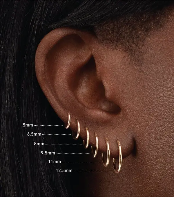 MARIA TASH Plain Single Hoop Earring