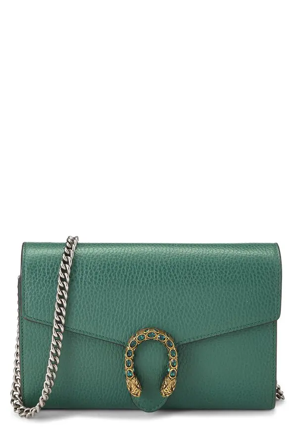 Gucci Leather Dionysus Wallet On Chain - Green