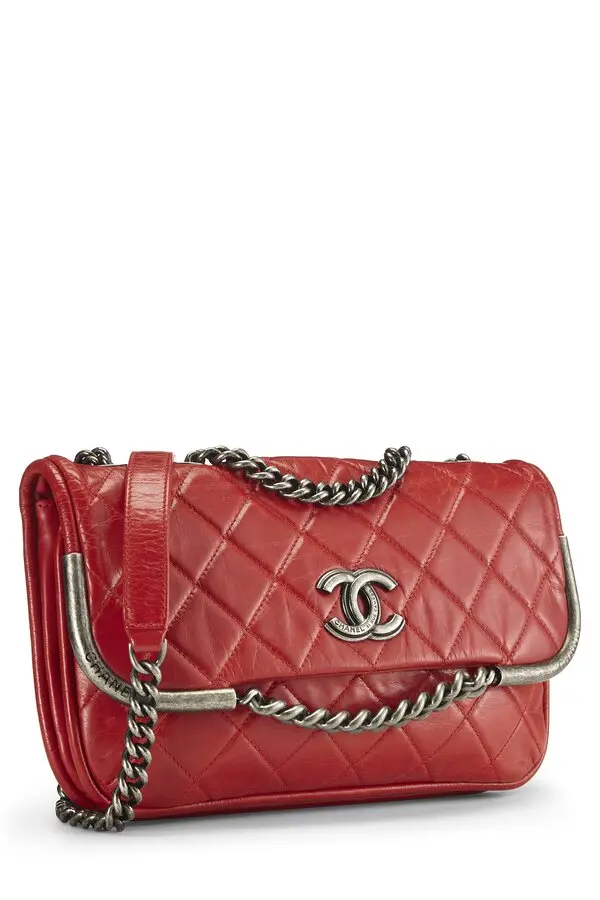 Chanel Calfskin Front Chain Flap Bag