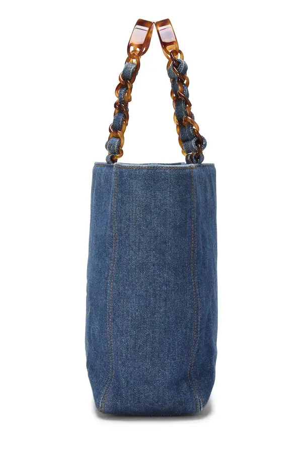 Chanel Denim Bekko Chain Tote