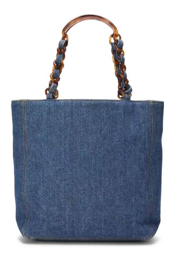 Chanel Denim Bekko Chain Tote