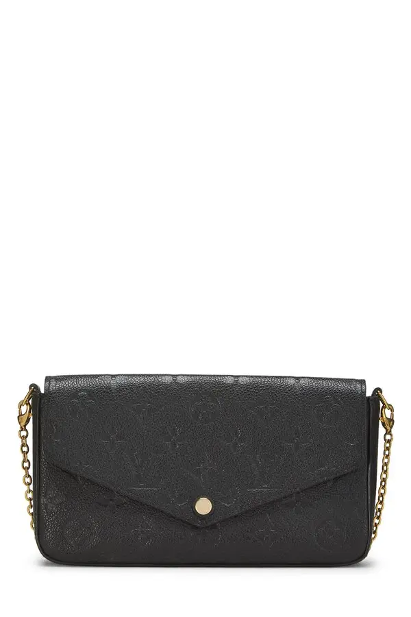 LOUIS VUITTON Monogram Empreinte Pochette Félicie - Black