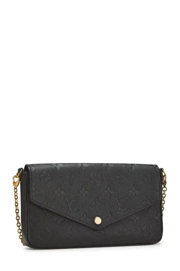 LOUIS VUITTON Monogram Empreinte Pochette Félicie - Black