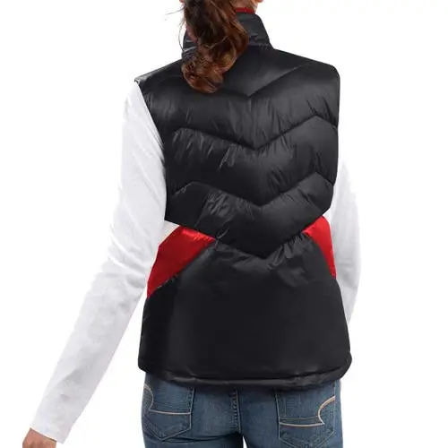 G-III 4HER BY CARL BANKS Nascar Merchandise Puffer Vest - Black