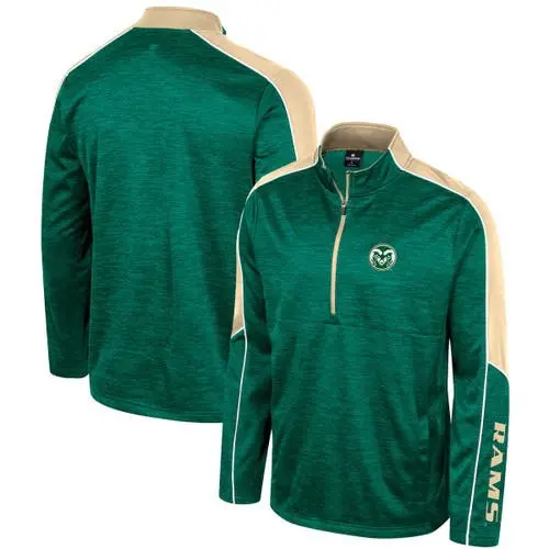 COLOSSEUM Colorado State Rams Marled Half-zip Jacket