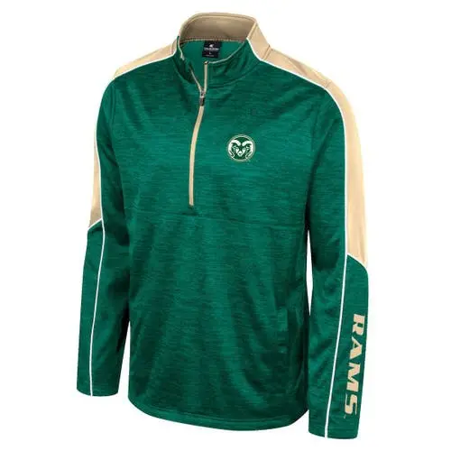 COLOSSEUM Colorado State Rams Marled Half-zip Jacket