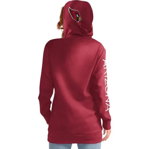 G-III 4HER BY CARL BANKS Arizona Cardinals Extra Inning Pullover Hoodie - Cardinal