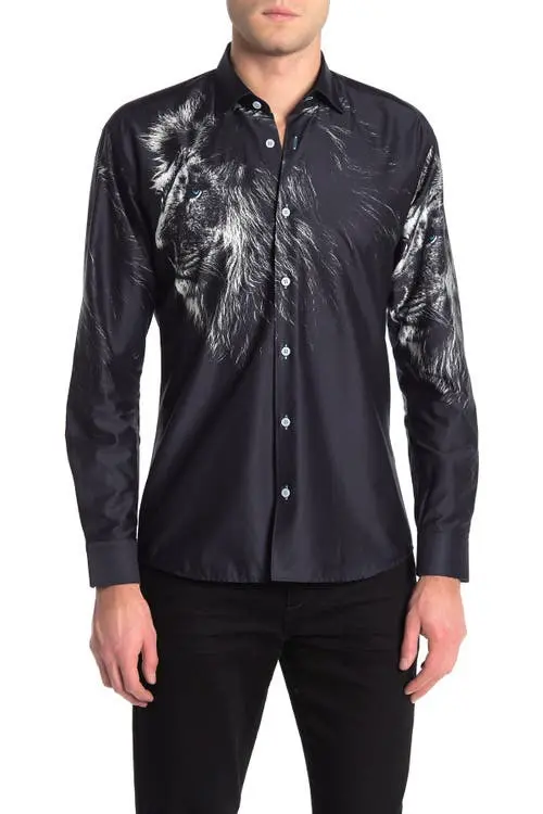 MACEOO Fibonacci Lion Face Shaped Fit Shirt