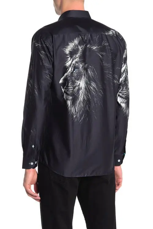 MACEOO Fibonacci Lion Face Shaped Fit Shirt