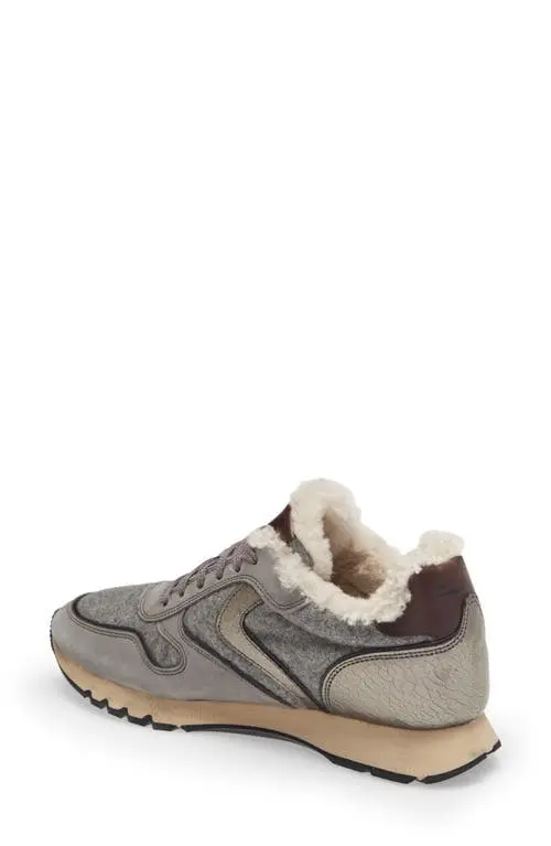 VOILE BLANCHE Julia Shearling Jogger Sneaker - Gray