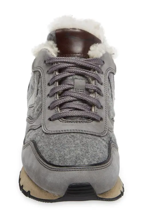 VOILE BLANCHE Julia Shearling Jogger Sneaker - Gray
