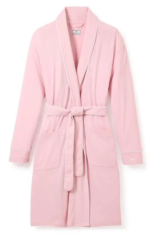 PETITE PLUME Luxe Pima Cotton Maternity Robe - Pink