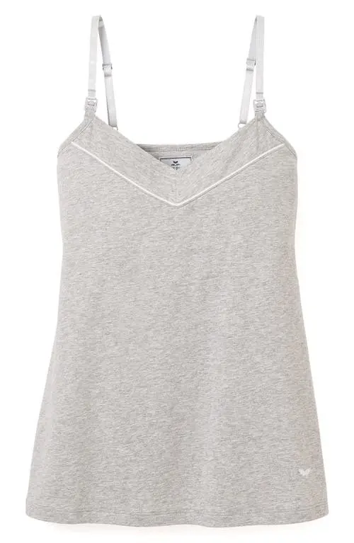 PETITE PLUME Luxe Pima Cotton Maternity Tank - Heather Grey