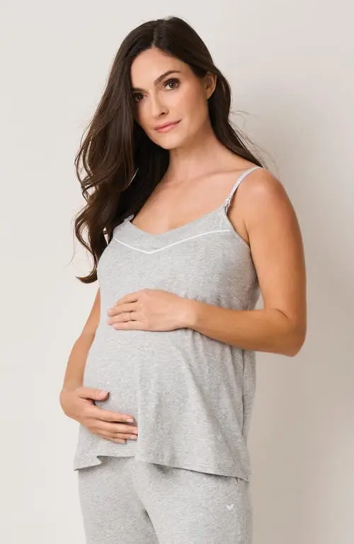 PETITE PLUME Luxe Pima Cotton Maternity Tank - Heather Grey