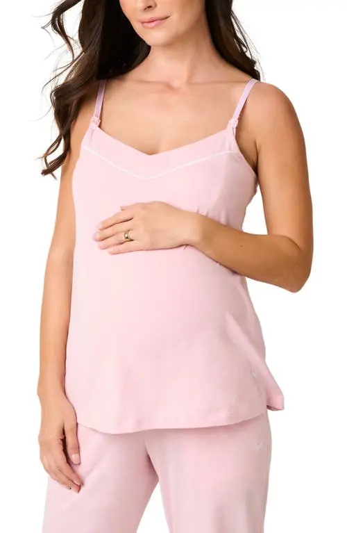 PETITE PLUME Luxe Pima Cotton Maternity/nursing Camisole - Pink