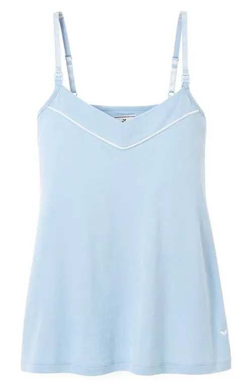PETITE PLUME Luxe Pima Cotton Maternity/nursing Camisole - Periwinkle