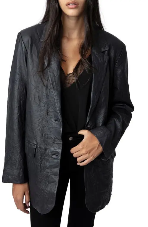 Zadig&Voltaire Venturi Crinkled Leather Jacket