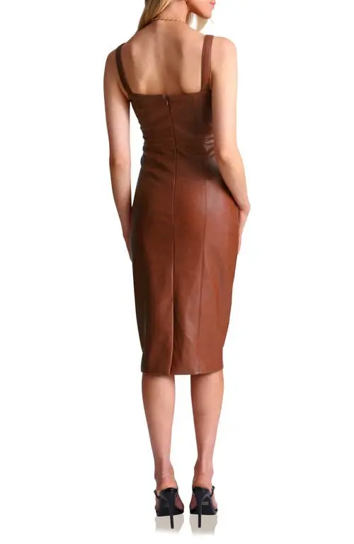 Avec Les Filles Faux-leather Sheath Dress