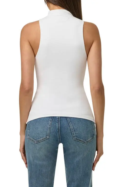 Naked Wardrobe Sleeveless Mock Neck Top - White