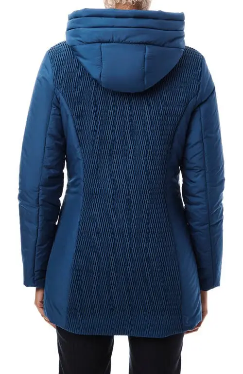 Bernardo Textured Hooded Walking Coat