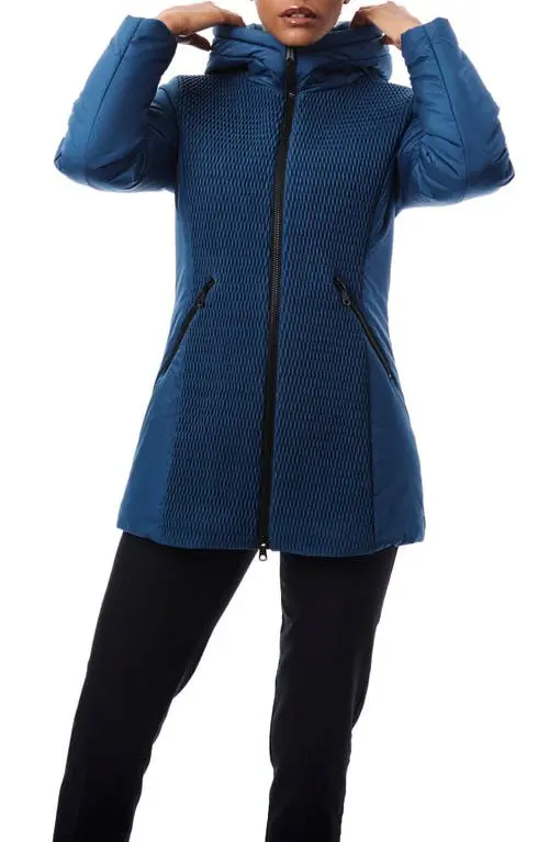 Bernardo Textured Hooded Walking Coat