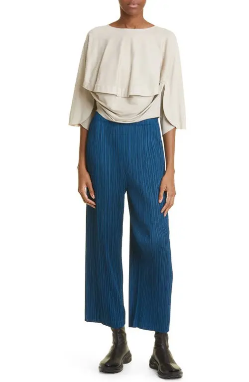 Issey Miyake Thicker Bottoms Pleated Crop Pants