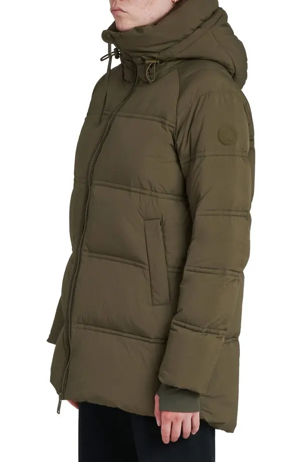 THE RECYCLED PLANET COMPANY Orva Water Resistant Hooded Down Puffer Jacket