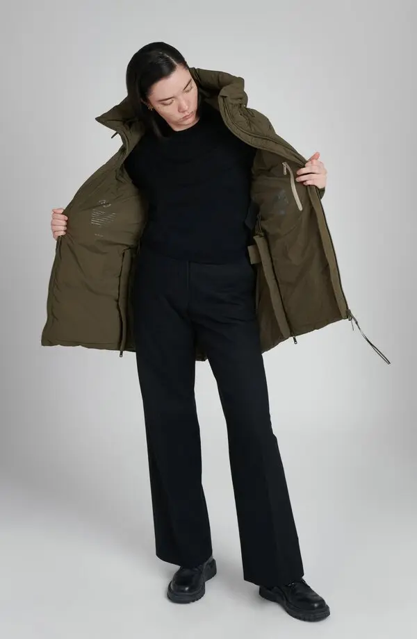 THE RECYCLED PLANET COMPANY Orva Water Resistant Hooded Down Puffer Jacket