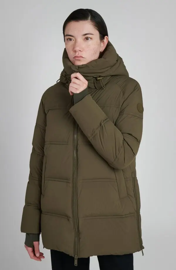THE RECYCLED PLANET COMPANY Orva Water Resistant Hooded Down Puffer Jacket