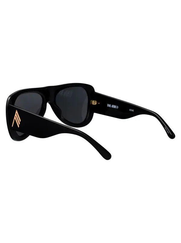 Attico Edie Sunglasses - Black/ Yellow Gold/ Grey