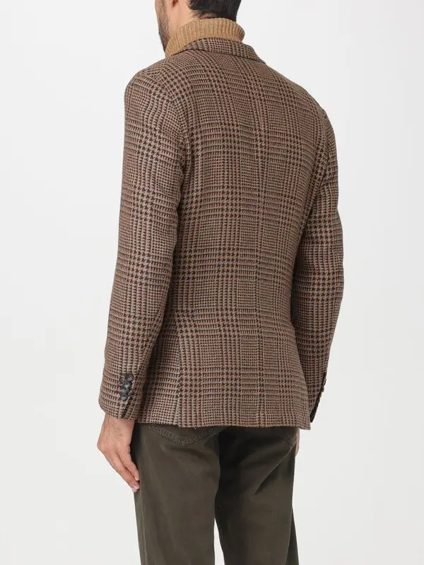 LARDINI Plaid Blazer - Black