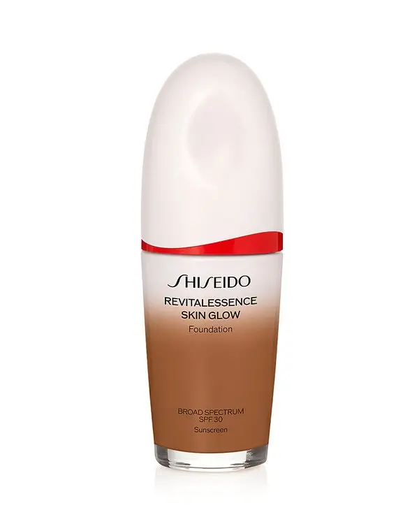 SHISEIDO Revitalessence Skin Glow Foundation 1 Oz - Topaz - Balanced Tone For Deep-tan Skin