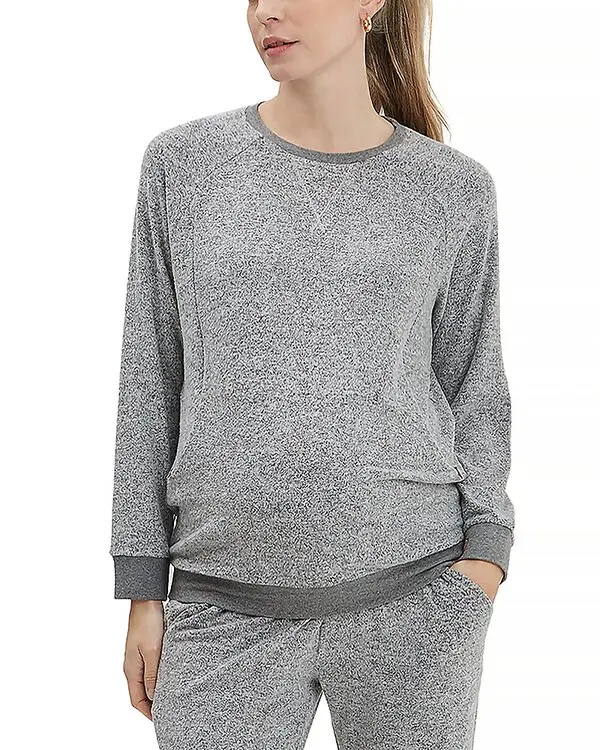 NOM MATERNITY Nursing Sweatshirt - Grey