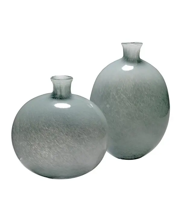JAMIE YOUNG CO. Minx Decorative Set Of 2 Vases - Grey Glass