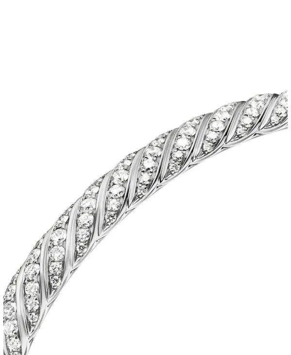 David Yurman Sculpted Cable Bangle Bracelet - White