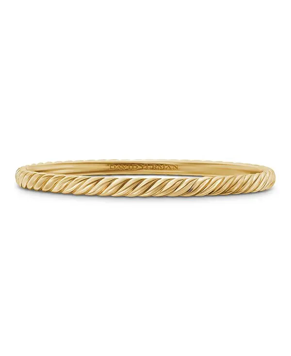 David Yurman Sculpted Cable Bangle Bracelet - Gold