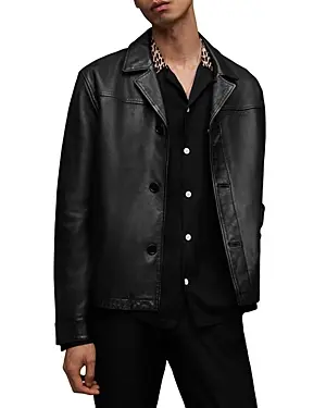 ALLSAINTS Tona Slim Fit Leather Jacket