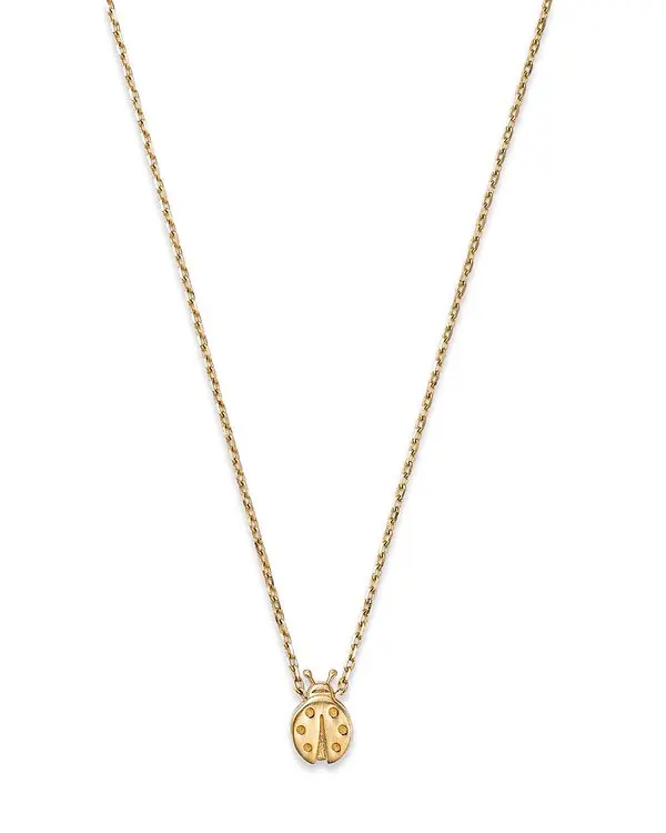 Moon Meadow 14k Yellow Ladybug Pendant Necklace In Gold 44