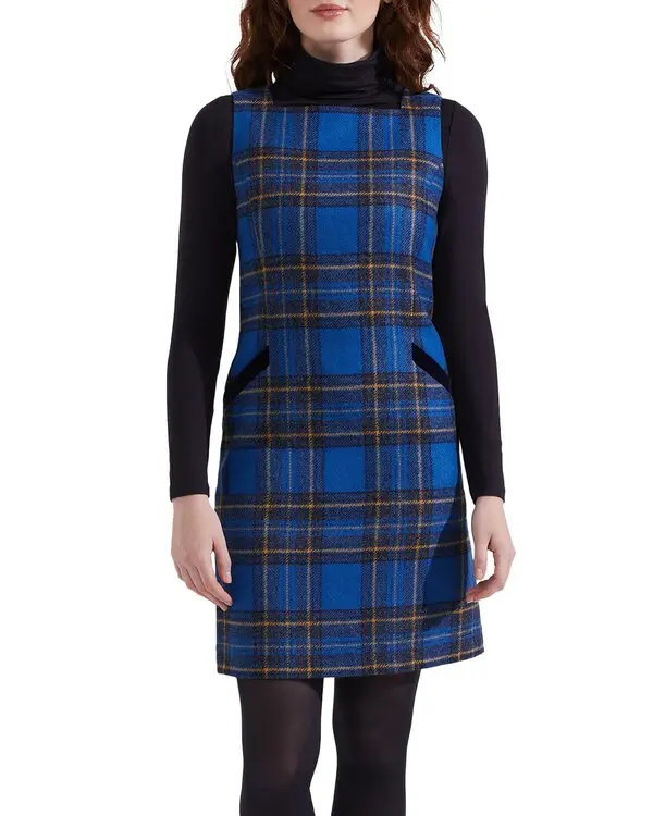 HOBBS LONDON Maven Plaid Wool Dress