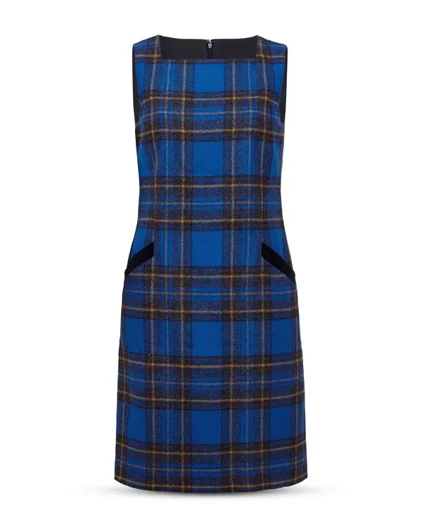 HOBBS LONDON Maven Plaid Wool Dress