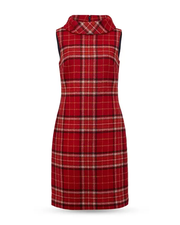 HOBBS LONDON Mila Plaid Wool Dress