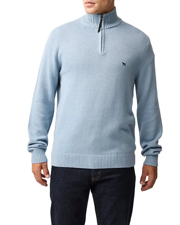 Rodd & Gunn Merrick Bay Quarter-zip Sweater - Glacier