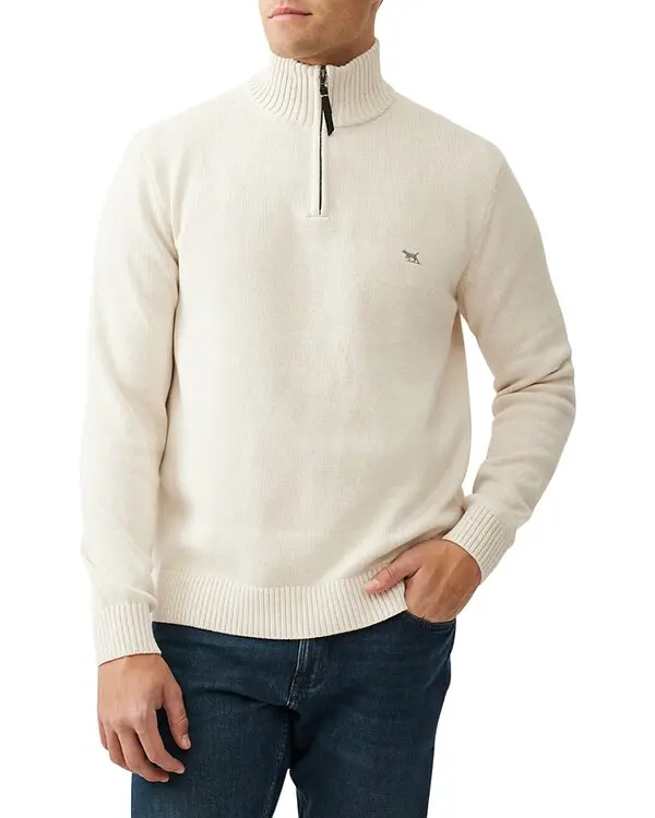 Rodd & Gunn Merrick Bay Quarter-zip Sweater - Oat