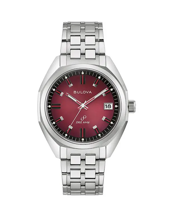 Bulova Jet Star 40mm Watch - Red/silver