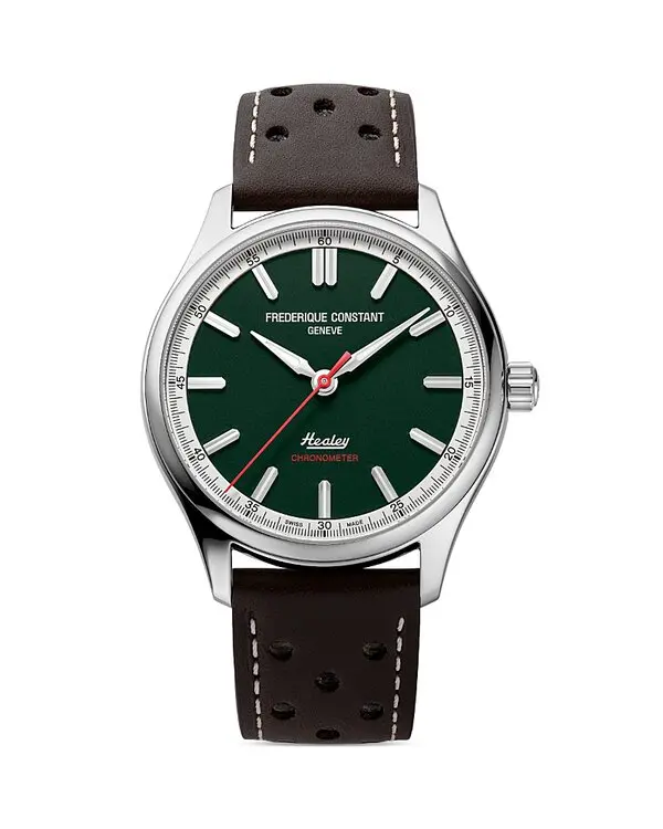FREDERIQUE CONSTANT Vintage Rally Healy 40mm Strap Watch - Green/brown