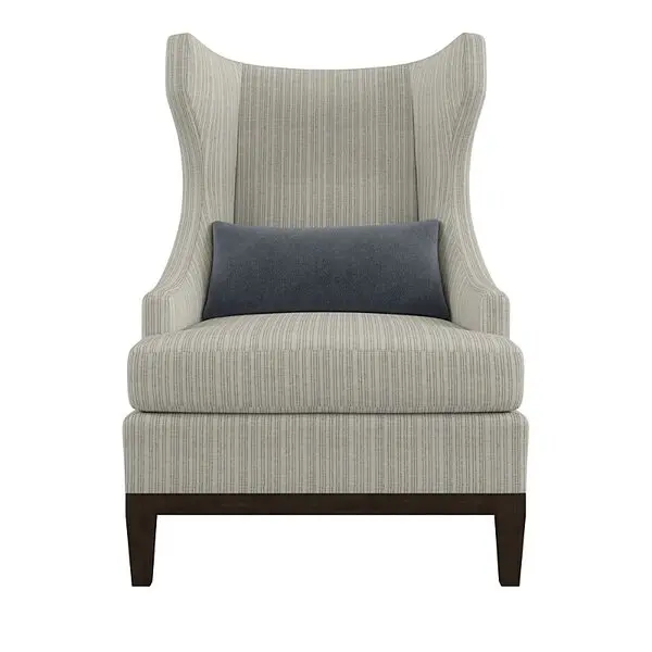 BERNHARDT Ventura Wingback Chair - - Cream Stripe